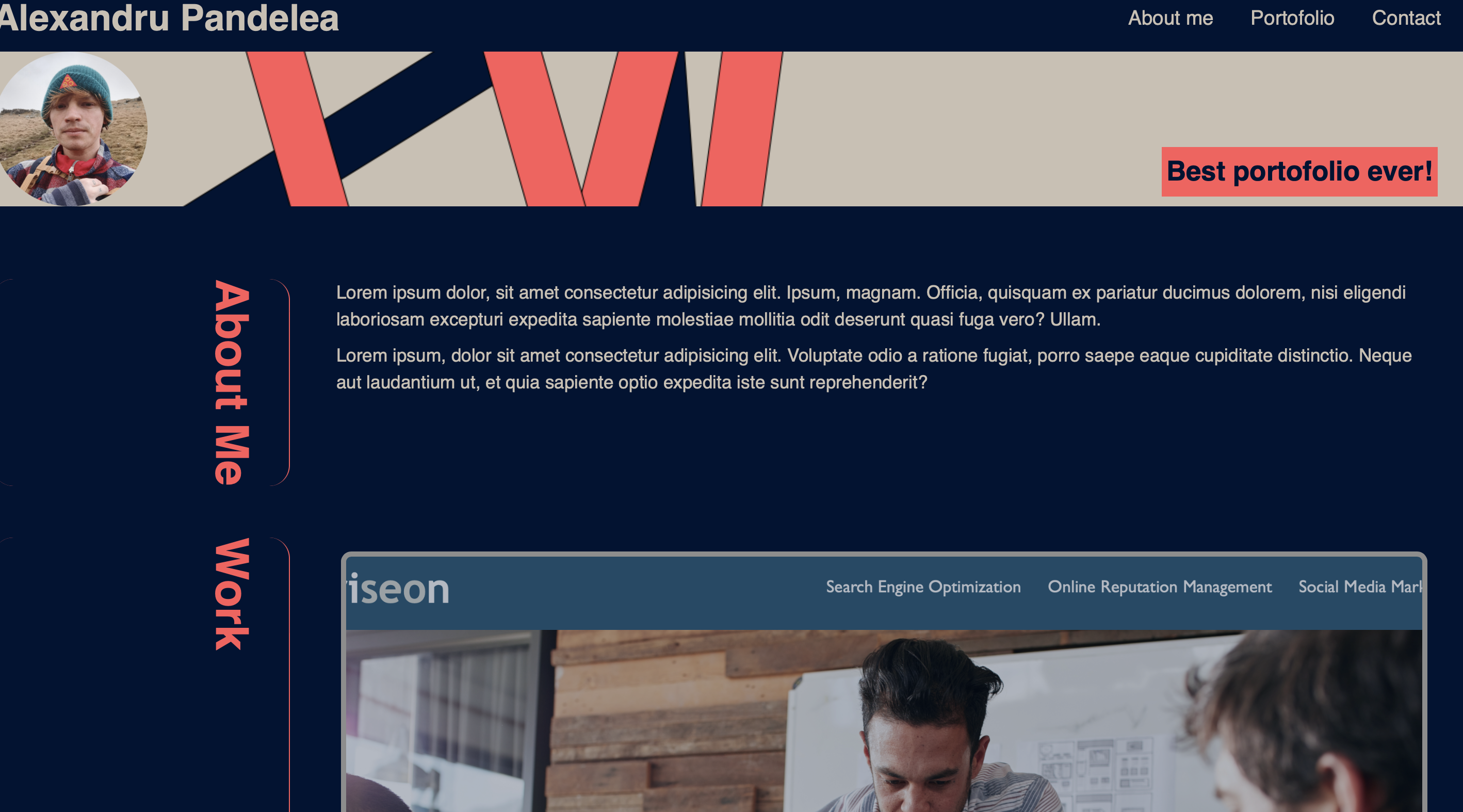 Alexandru's Bootstrap Portofolio Alexandru's Bootstrap Portofolio